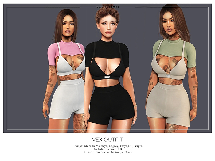 Second Life Marketplace Oasis Vex Outfit Fatpack